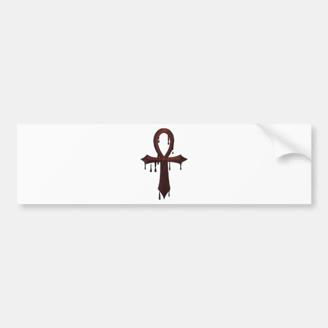 VAMPIRE ANKH -Bloody Bumper Sticker | Zazzle