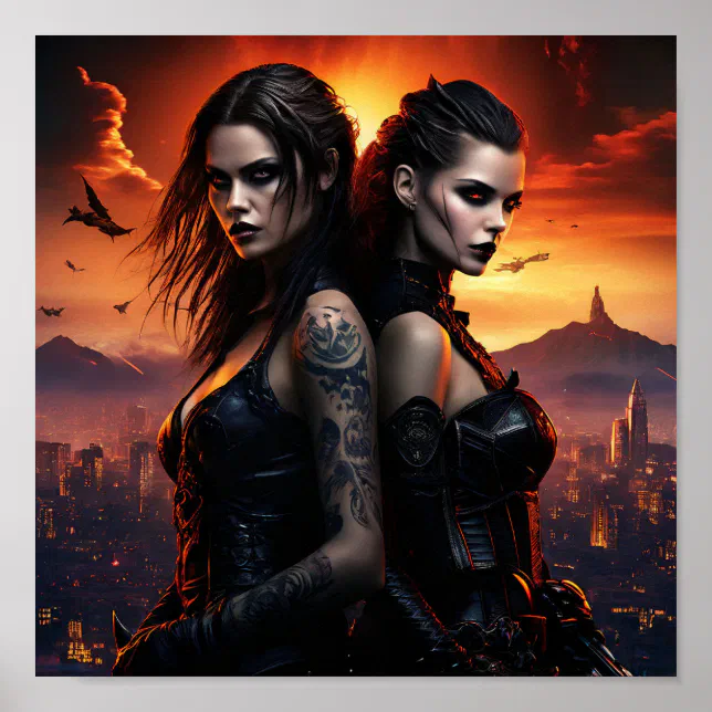 Vampire Sisters Poster | Zazzle