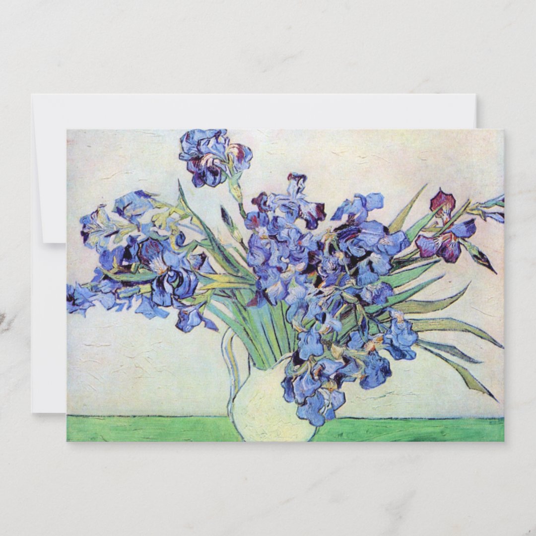 Van Gogh Irises Wedding Invitation | Zazzle