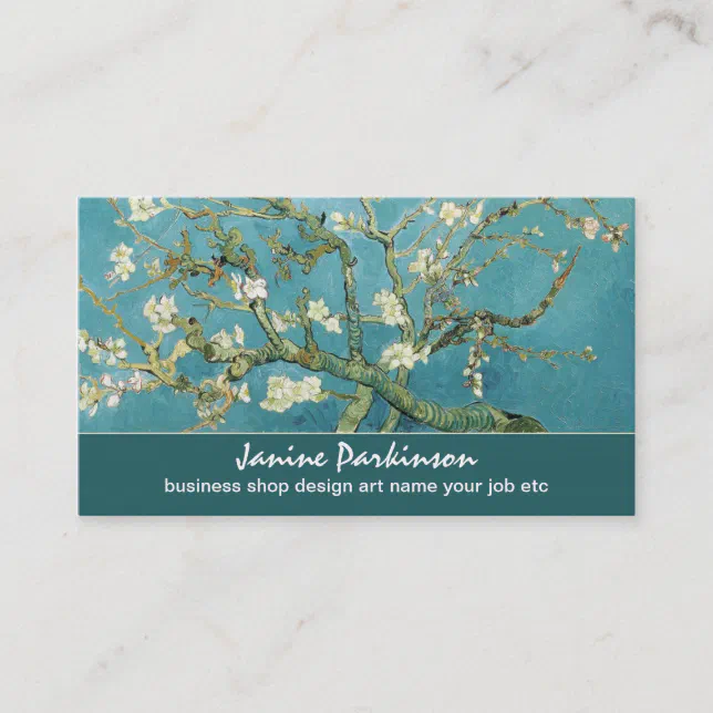Van Gogh sakura blossoms tree business card | Zazzle