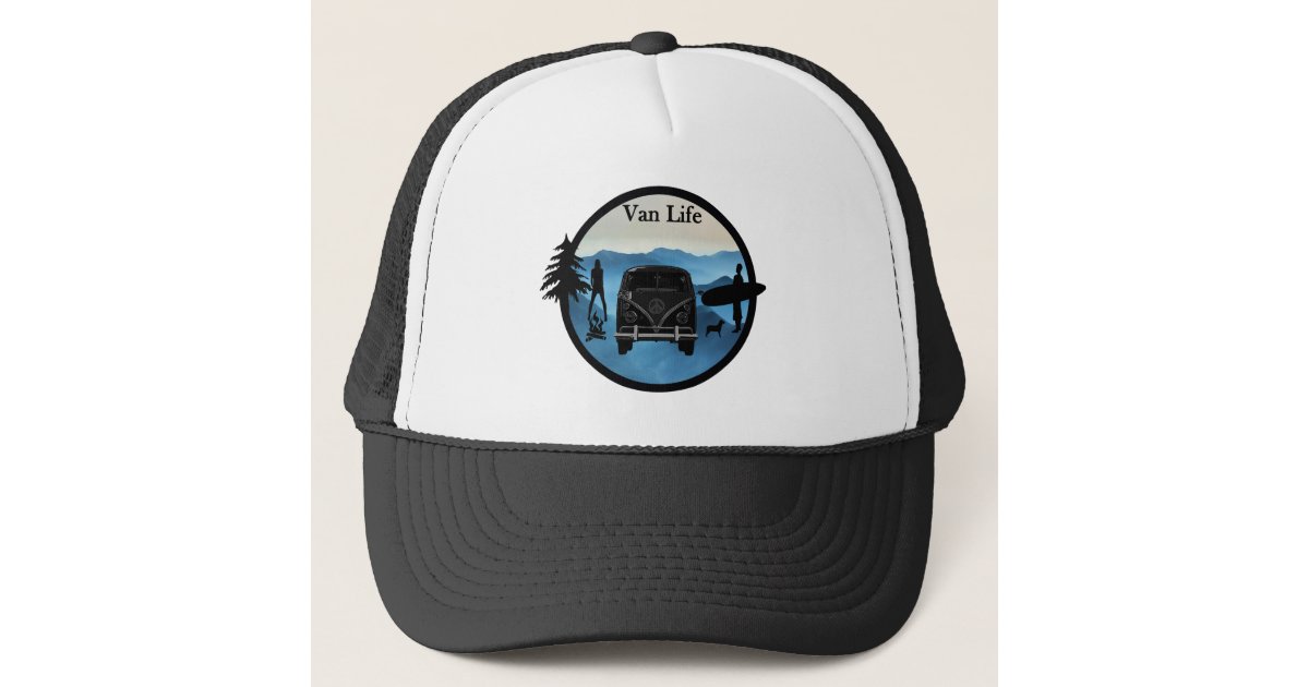 Van life and adventure trucker hat | Zazzle