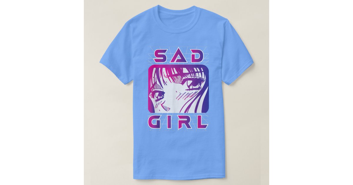 Vaporwave Aesthetic Sad Girl Retro Eboy Egirl Anim T-Shirt | Zazzle