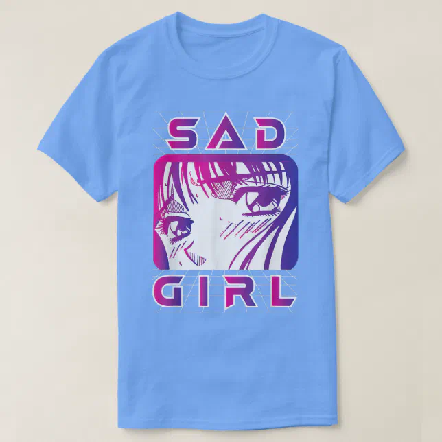 Vaporwave Aesthetic Sad Girl Retro Eboy Egirl Anim T-Shirt | Zazzle