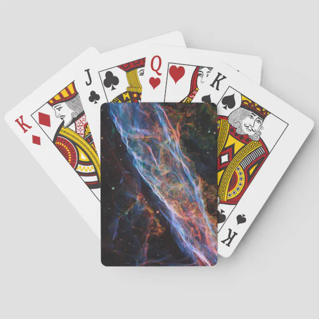 Veil Nebula Supernova Remnants Hubble Telescope Playing Cards | Zazzle