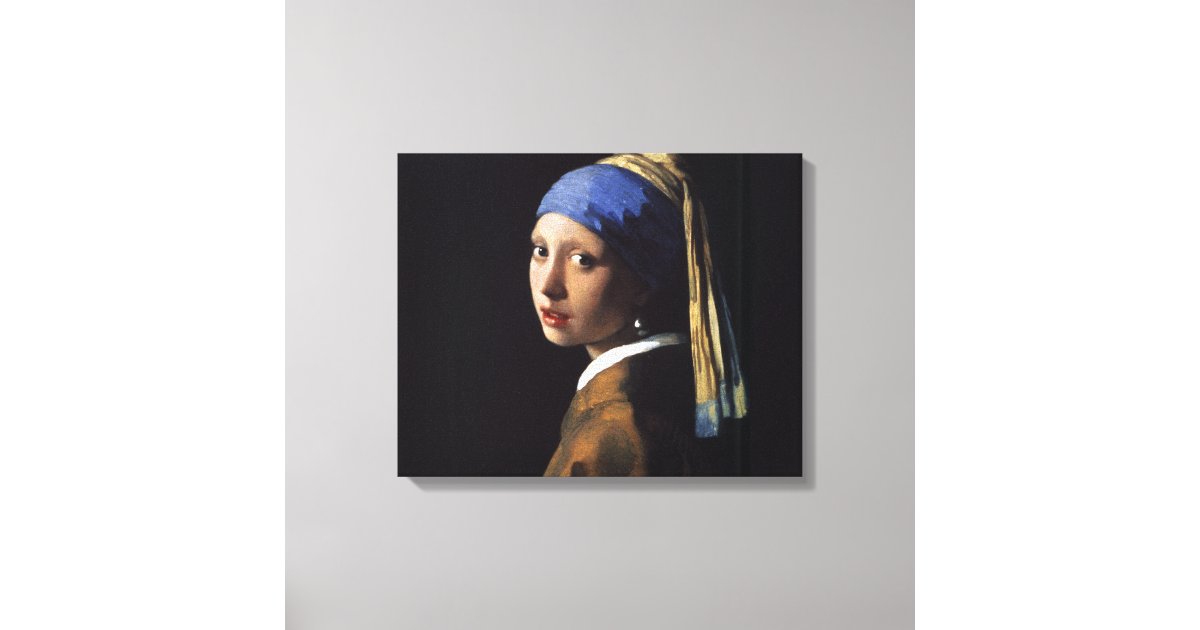 Vermeer Girl Pearl Earring Masterpiece Painting Canvas Print | Zazzle