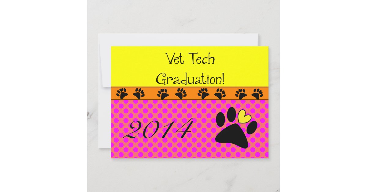 Vet Tech Graduation Invitations | Zazzle