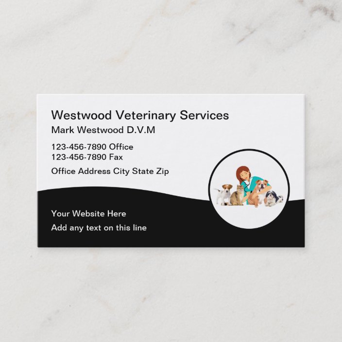 Veterinary Clinic Veterinarian Business Cards | Zazzle.co.uk