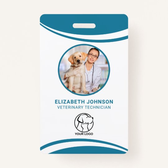 Veterinary Hospital Employee Photo ID Badge | Zazzle.co.uk