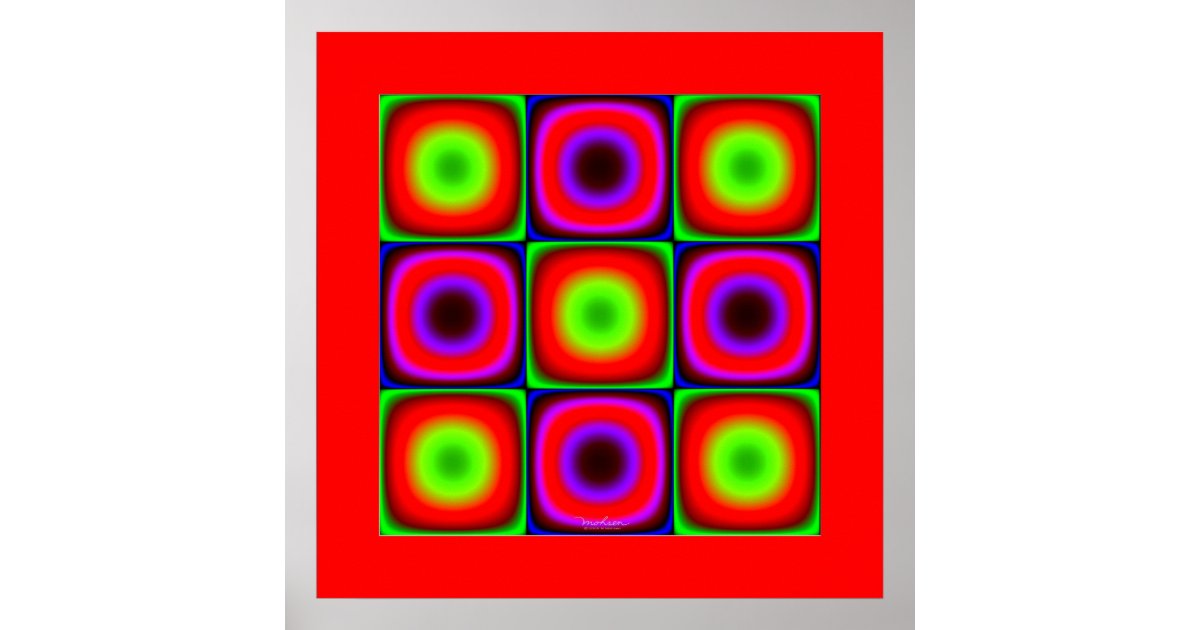 Vibrating Colour Combinations Poster | Zazzle