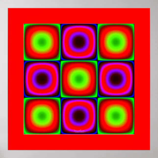 Vibrating Colour Combinations Poster | Zazzle