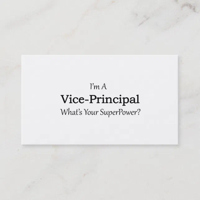 Vice-Principal Business Card | Zazzle