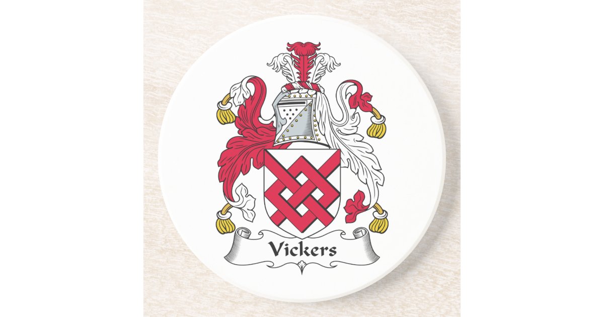 Vickers Family Crest Coaster | Zazzle