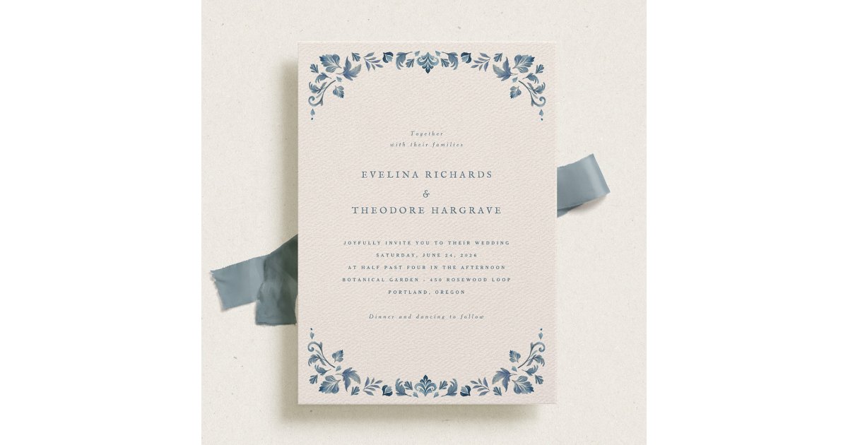 Victoria Portrait Wedding Invitation | Zazzle