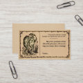 Victorian Customisable Frog Acquaintance Card | Zazzle