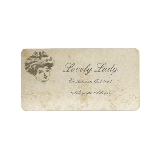 Victorian Female Address Label | Zazzle.co.uk