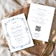 Victorian French QR Code Floral Wedding Monogram Invitation | Zazzle