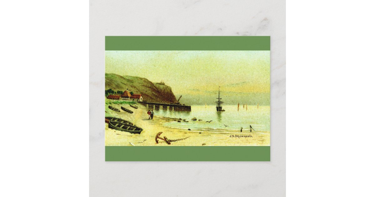 Victorian seaside holiday postcard | Zazzle