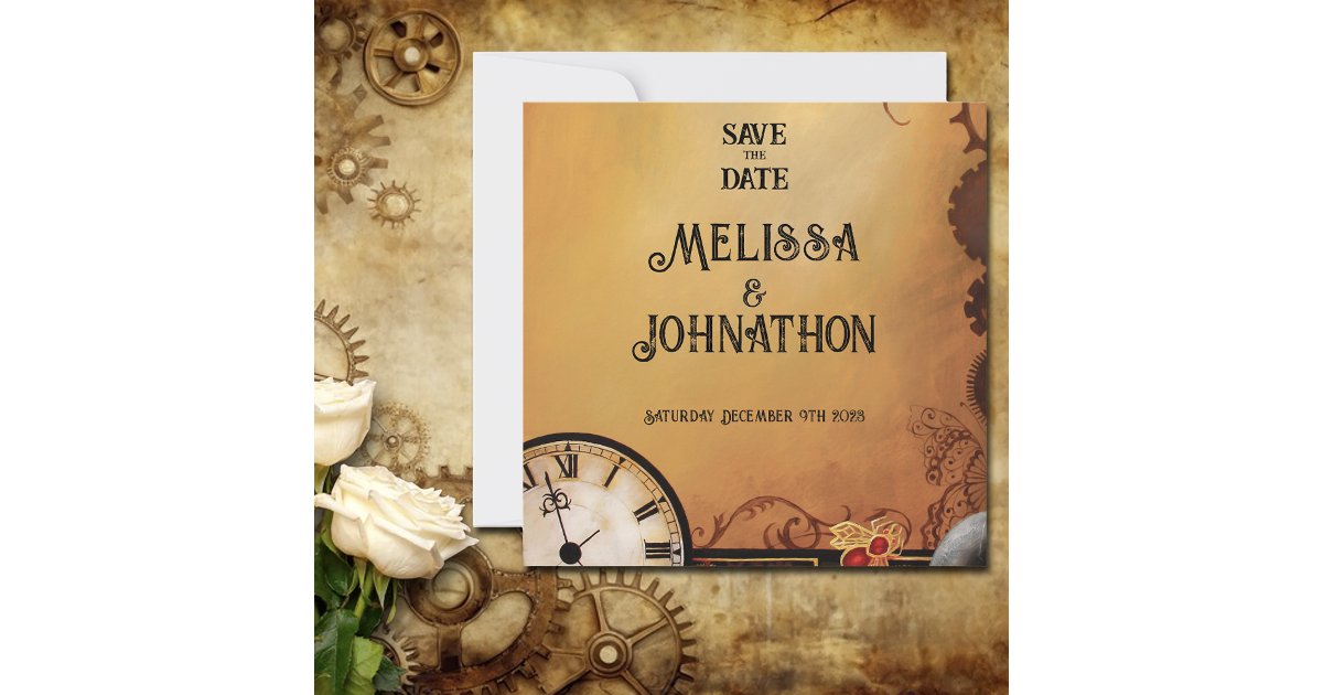 Victorian Steampunk Wedding Invitation | Zazzle