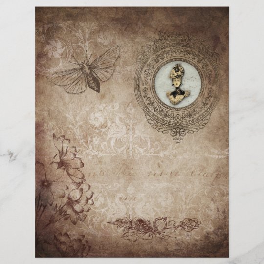 Victorian Style Aged Scrapbook & Journal Paper | Zazzle.co.uk