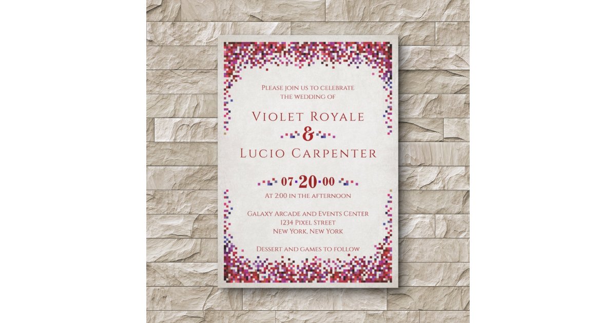 Video Game Geek Wedding Invitation | Zazzle