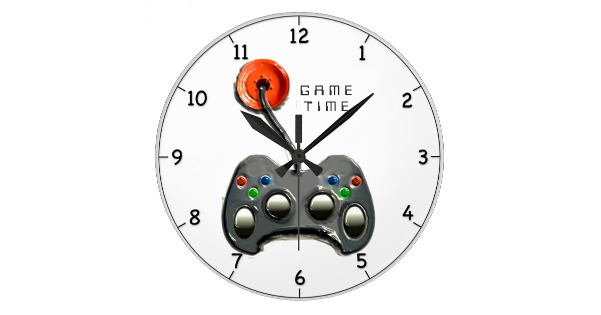 Video Gamer Large Clock | Zazzle.co.uk