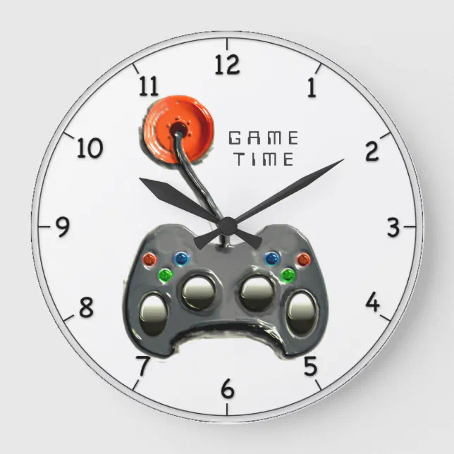 Video Gamer Large Clock | Zazzle