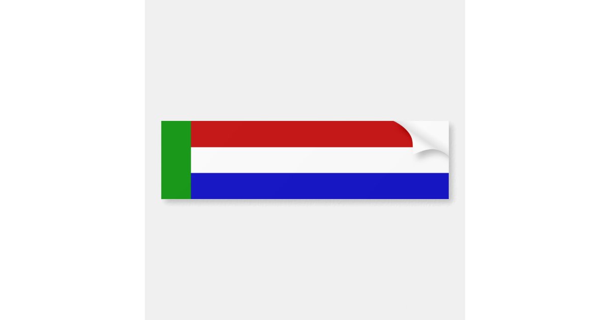 Vierkleur Bumper Sticker | Zazzle