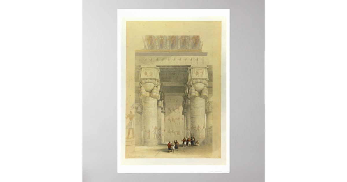 View from under the Portico of the Temple at Denda Poster | Zazzle