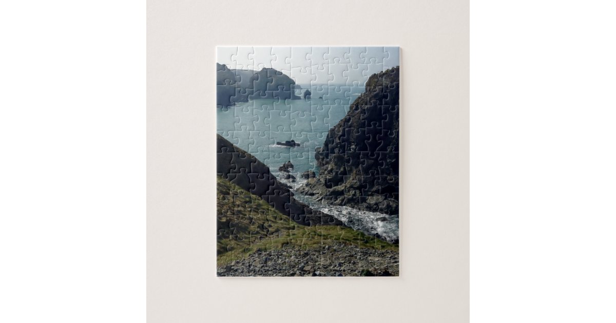 View of the Cornish coast Jigsaw Puzzle | Zazzle
