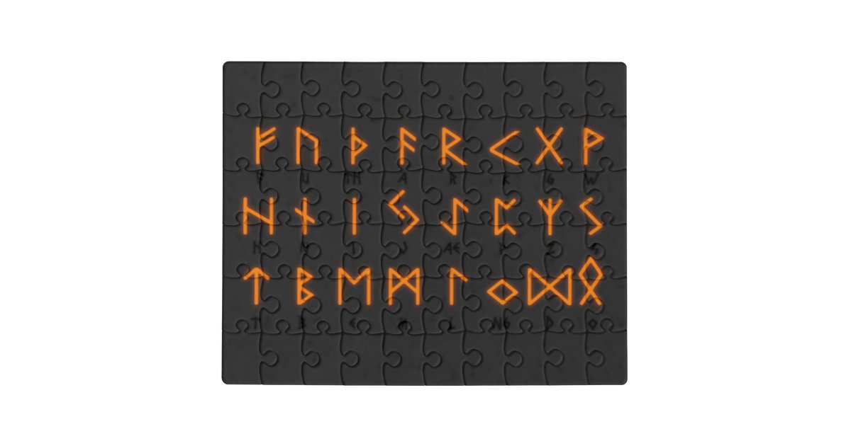 Viking Runic Alphabet Jigsaw Puzzle | Zazzle