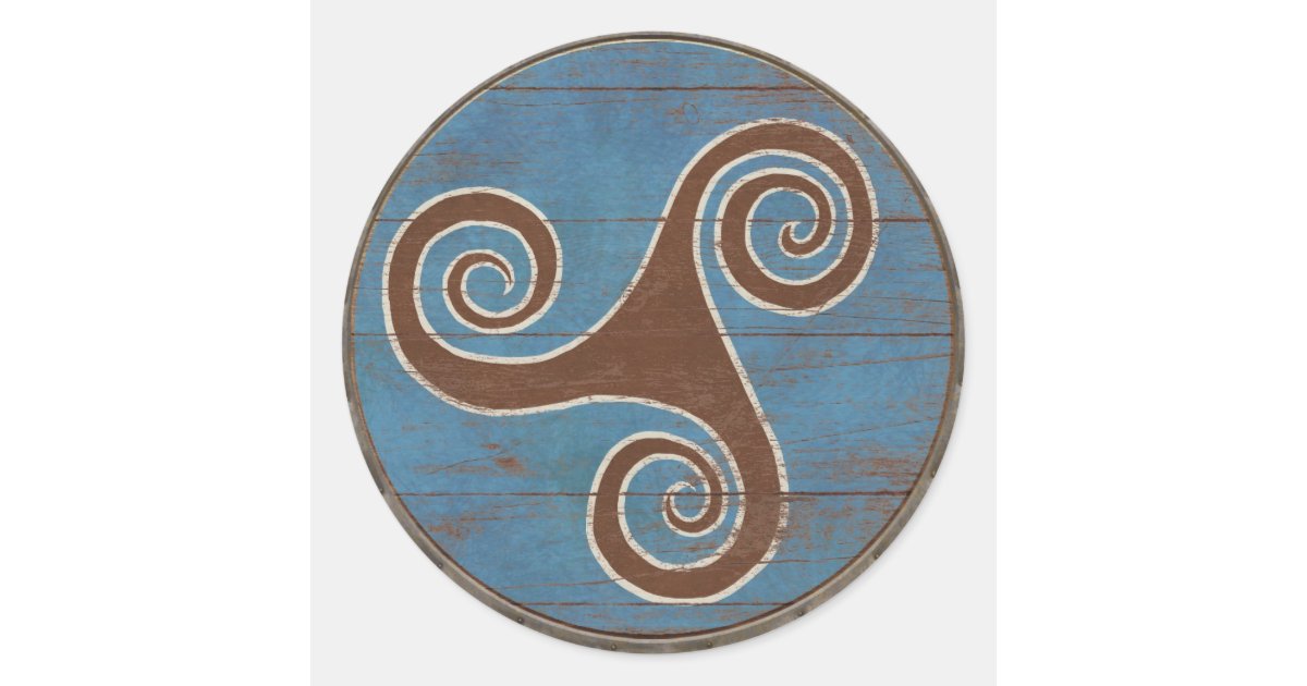 Viking Shield Sticker - Triskele | Zazzle