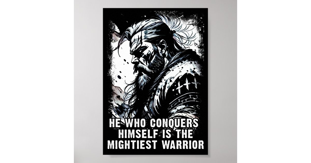 Viking warrior Norse Mythology Powerful words Poster | Zazzle