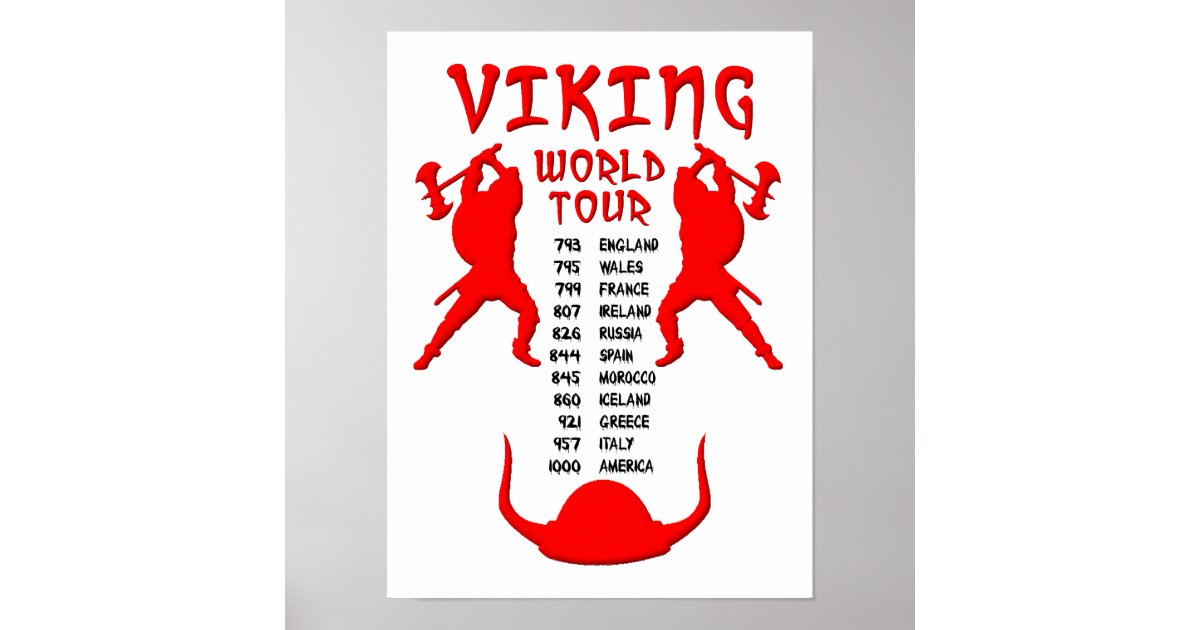 Viking World Tour Poster | Zazzle