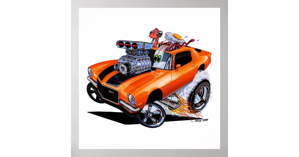 Vince Crains High Octane Art, 1971 Camaro Poster | Zazzle