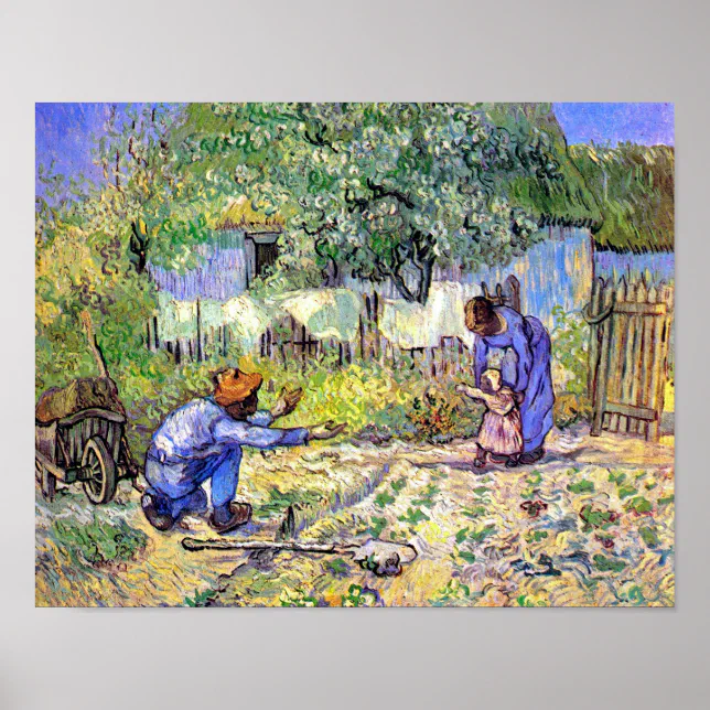 Vincent Van Gogh - First Steps - Father's Day Art Poster | Zazzle