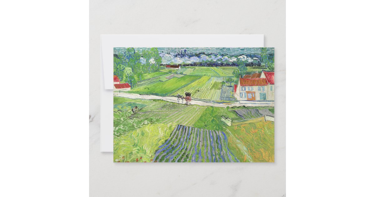 Vincent van Gogh - Landscape with Carriage & Train Thank You Card | Zazzle