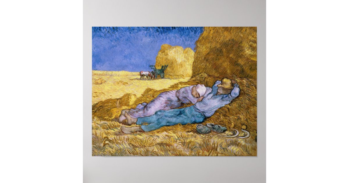 Vincent van Gogh | Noon, The Siesta, after Millet Poster | Zazzle