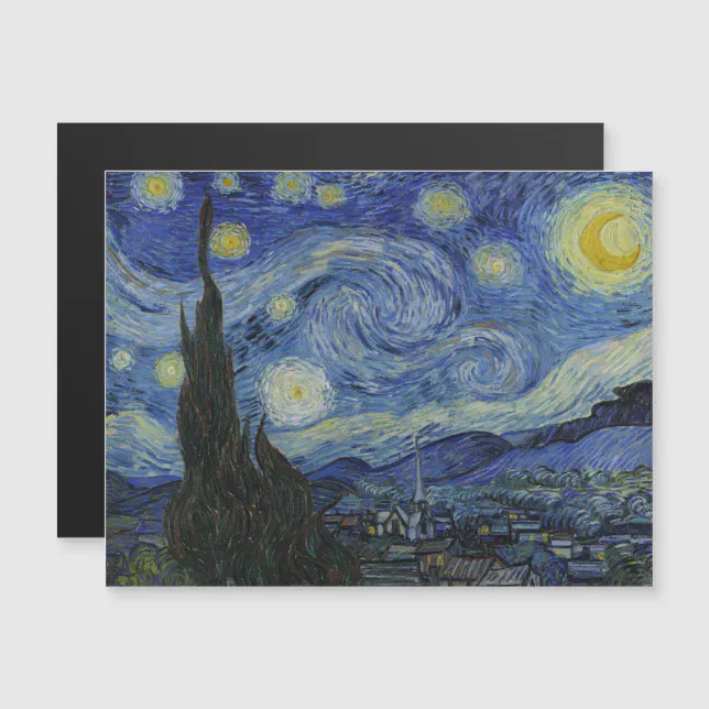 Vincent Van Gogh, The Starry Night Magnetic Invitation | Zazzle