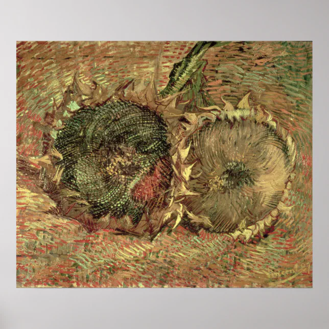 Vincent van Gogh | Two Cut Sunflowers, 1887 Poster | Zazzle