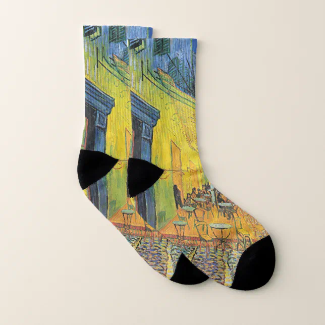 Vincent van Gogh's Café Terrace at Night Socks | Zazzle