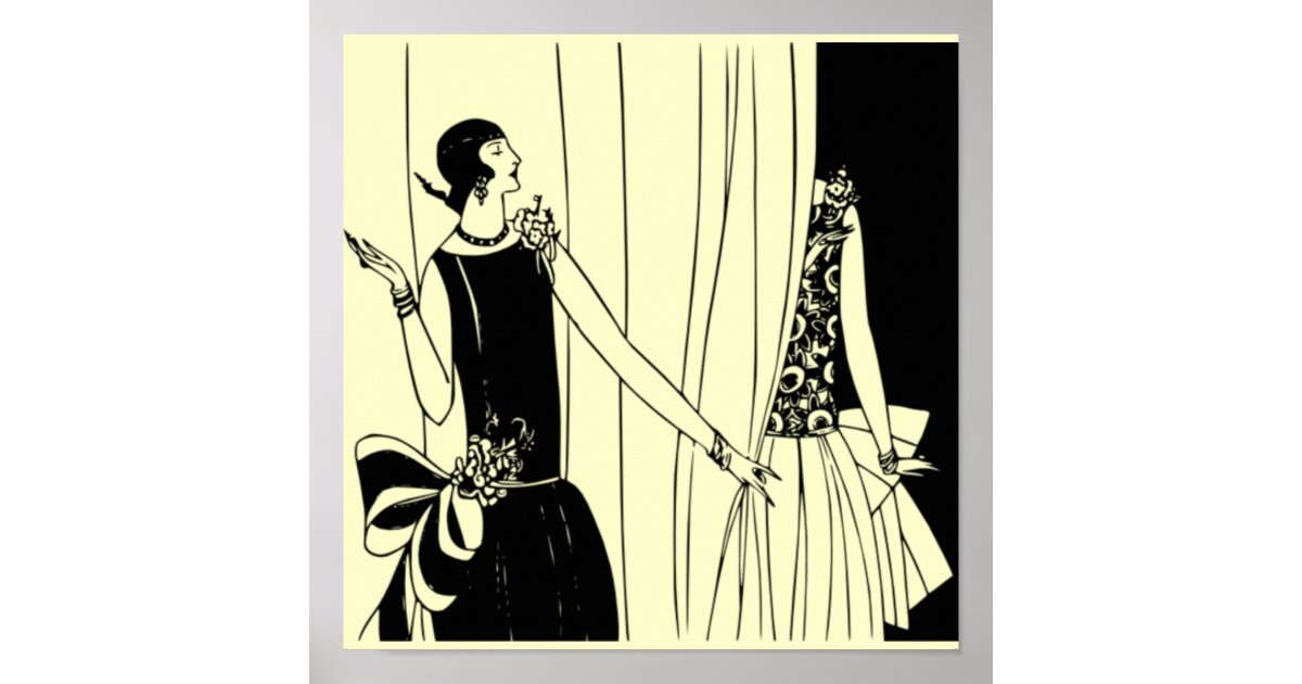 Vintage 1920 Flapper Deco Poster 2 - Customise! | Zazzle