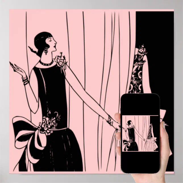 Vintage 1920 Flapper Deco Poster 4 - Customise! | Zazzle