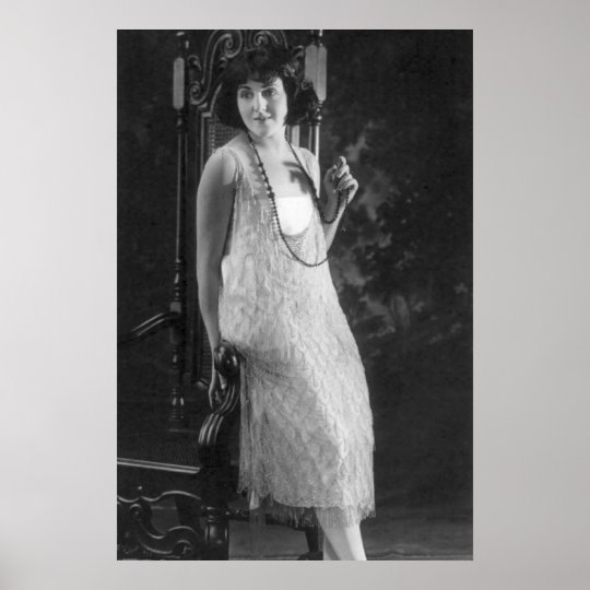 Vintage 1920s Women's Flapper Fashion Poster | Zazzle.co.uk