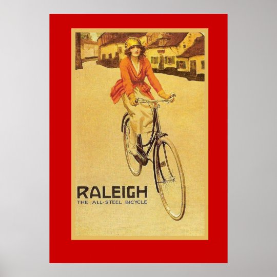 Vintage Advertisement, Raleigh bicycles Poster | Zazzle.co.uk