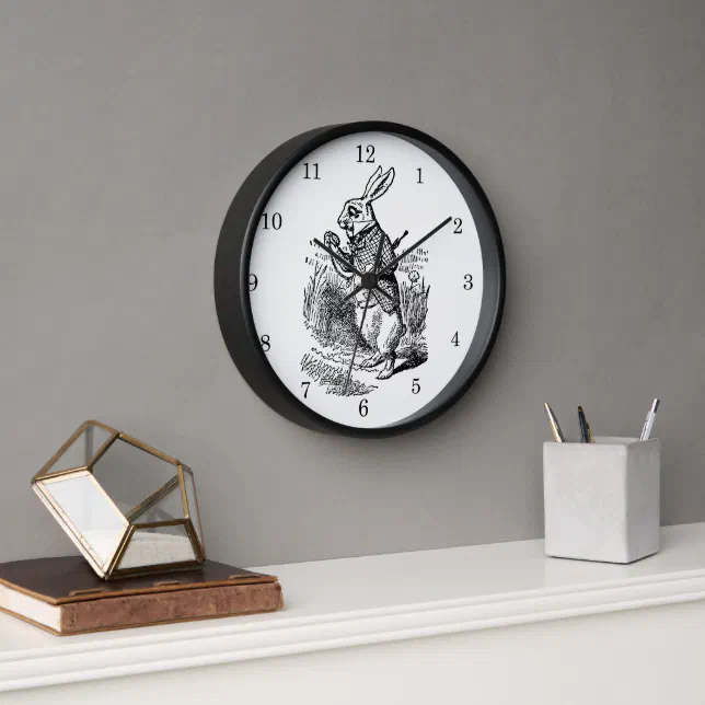 Vintage Alice in Wonderland the White Rabbit Watch Clock | Zazzle
