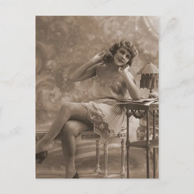 Vintage Antique Flappers, Portraits of Women, Postcard | Zazzle
