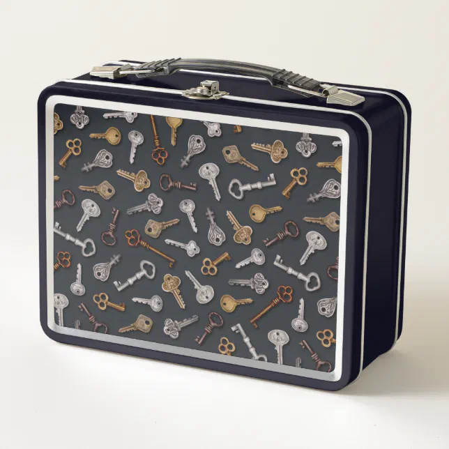 Vintage & Antique Keys Metal Lunch Box | Zazzle