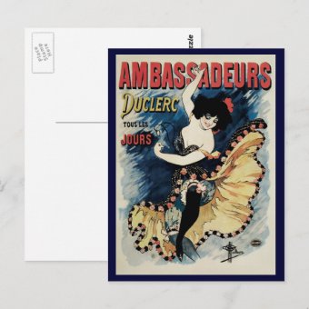 Vintage Art Nouveau, Spanish Flamenco Dancer Postcard | Zazzle