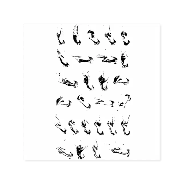 Vintage ASL Sign Language Christmas Gift Self-inking Stamp | Zazzle