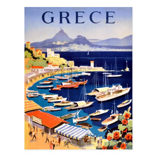 Vintage Athens Greece Travel Postcard | Zazzle.co.uk